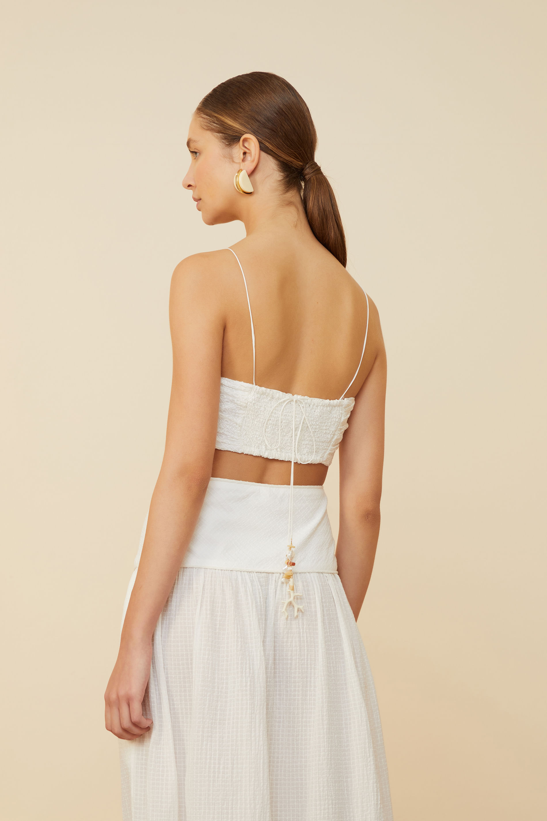 Top De Renda Off White