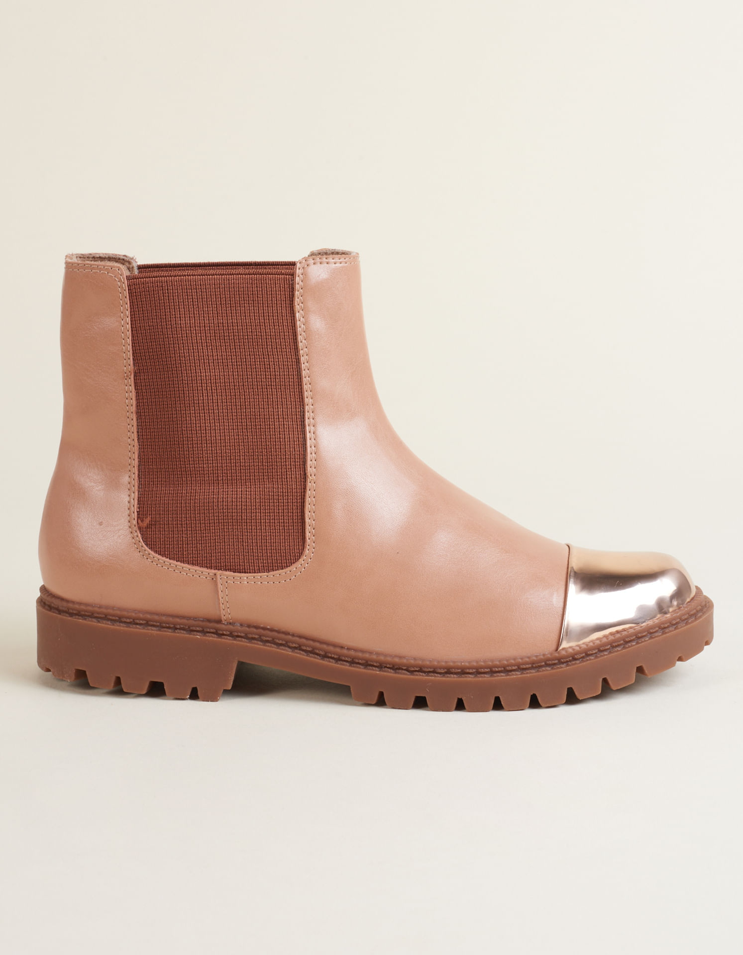 Bota Soft Biqueira Metalizada - Areia