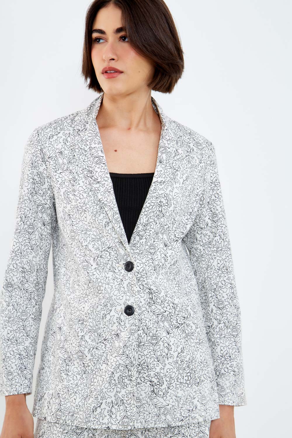 Blazer Sarja Estampa Line - Est Line Mini